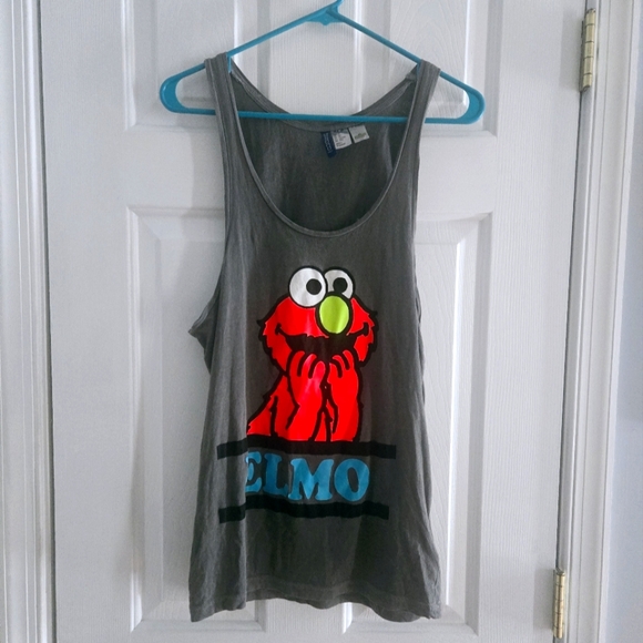H&M | Shirts | Sesame Street Elmo Tank Top Gray | Poshmark